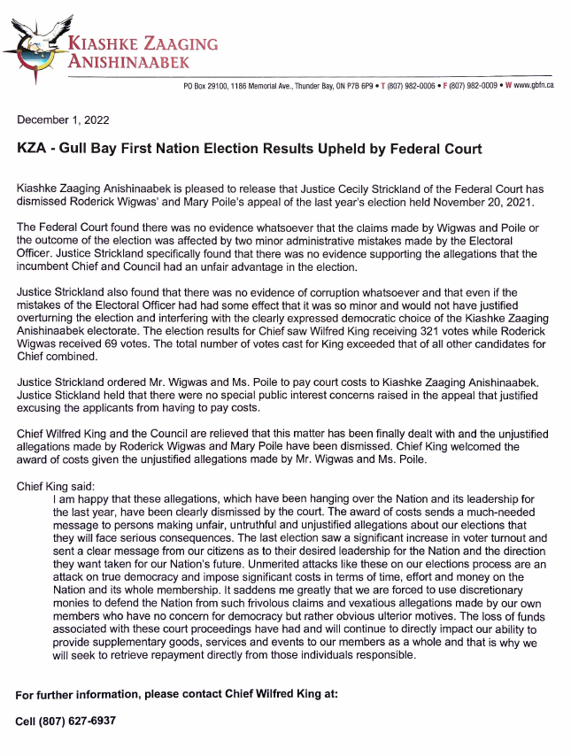 Community - Gull Bay First Nation