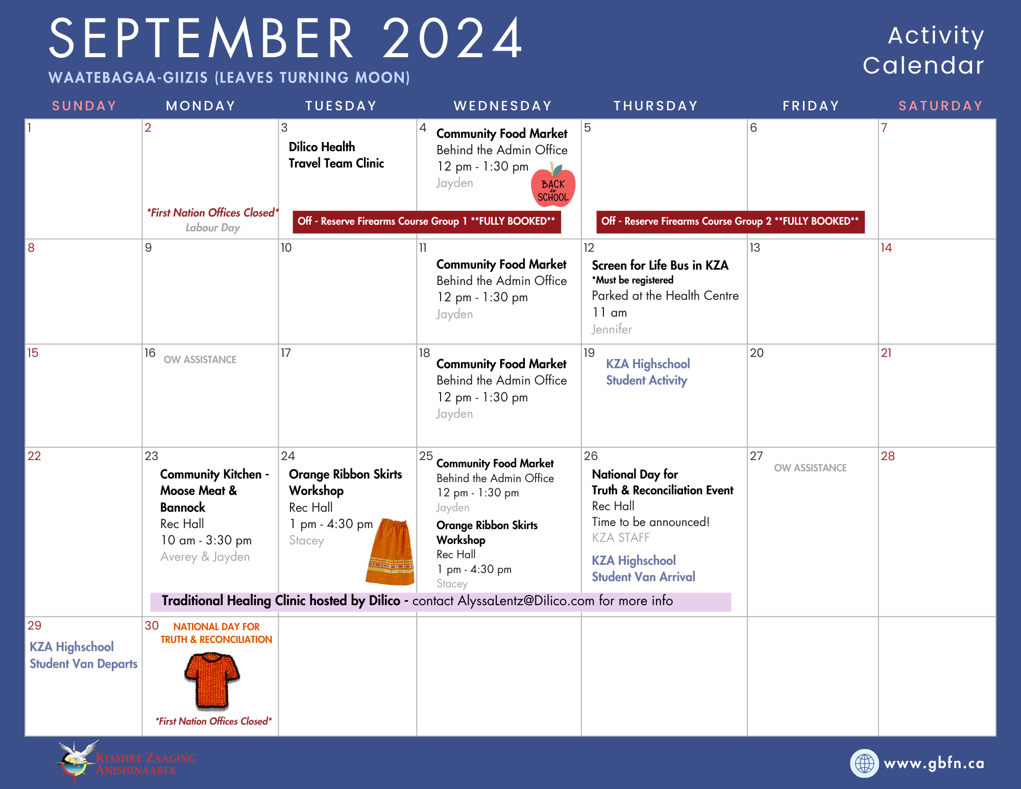 Upcoming Activities - Gull Bay First Nation