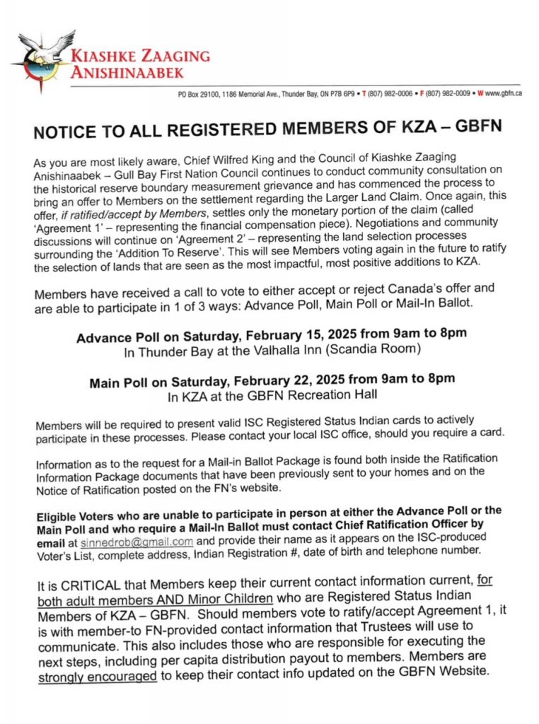 Upcoming Activities - Gull Bay First Nation