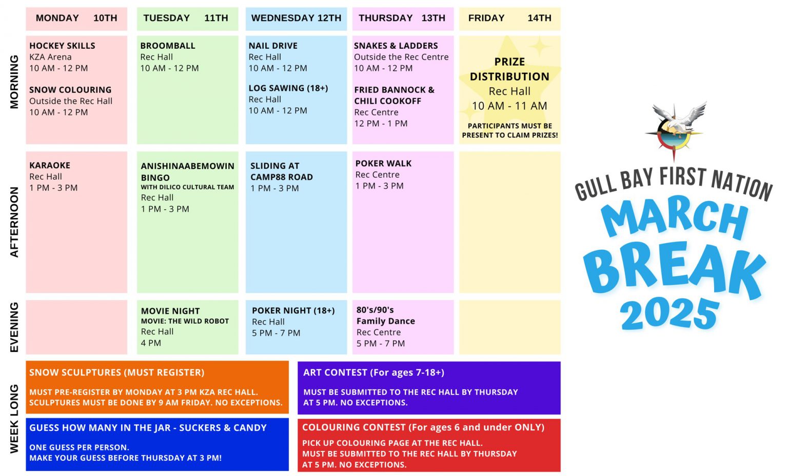 Upcoming Activities - Gull Bay First Nation