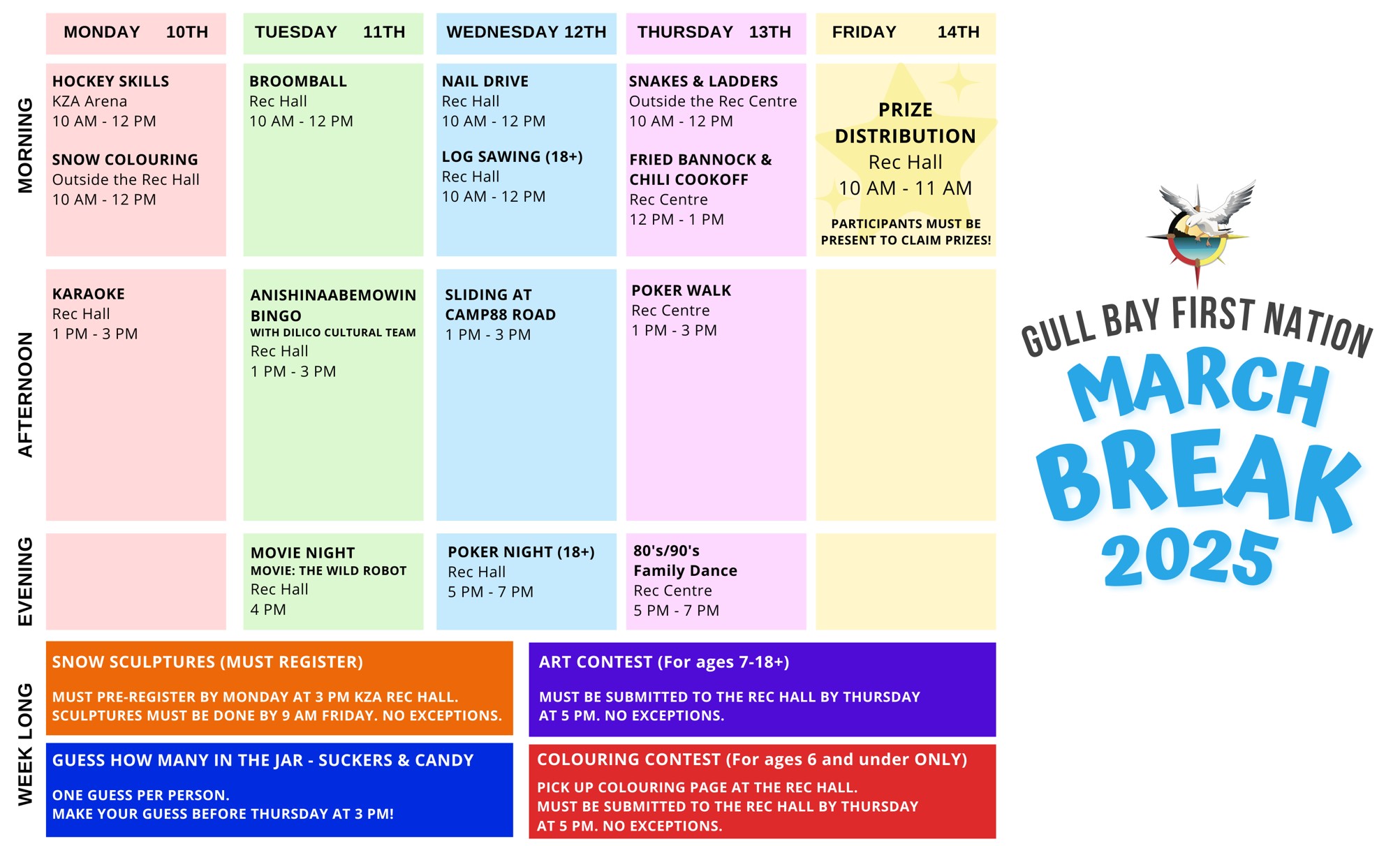 Upcoming Activities - Gull Bay First Nation